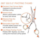 Cricket Centrix Roc It Dog 360° 550 5.5" Pivoting Thumb